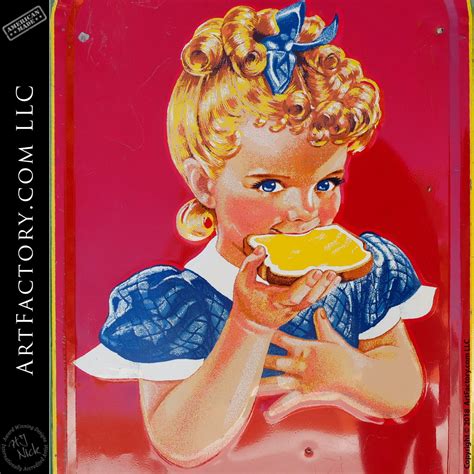 Vintage Sunbeam Bread Sign Original 1958 Extra Large Tin Litho