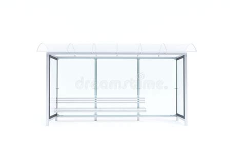 Bus Stop And Bus Shelter Outdoor Advertising Signage Mockup Stock Illustration Illustration Of