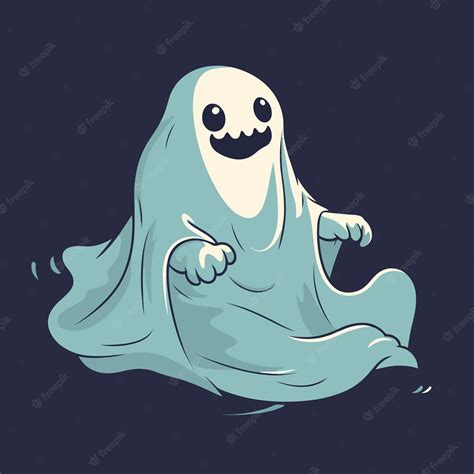Premium Vector A Spooky Cute Ghost Illustration