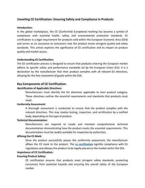 Ppt Ce Certification Powerpoint Presentation Free Download Id12899011