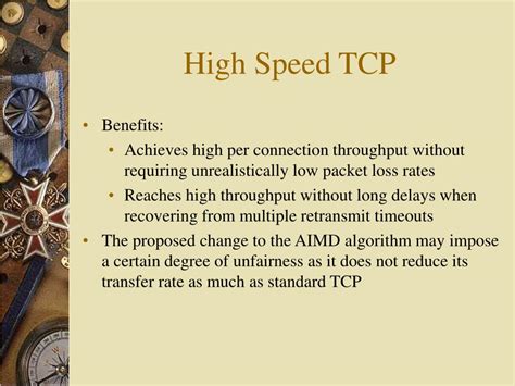 Ppt Highspeed Tcp For High Bandwidth Delay Product Networks Raj