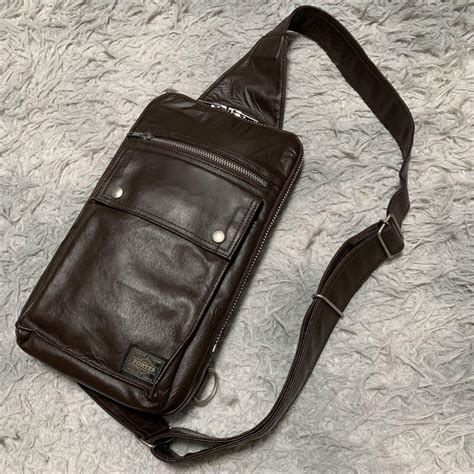 【目立った傷や汚れなし】美品 ポーター Porter 吉田カバン フリースタイル ボディーバッグ ショルダーバッグ ビジネス 斜め掛け 肩掛け