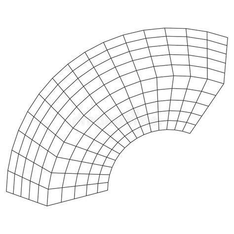 Wireframe Mesh Bend Box illustration de vecteur Illustration du réseau