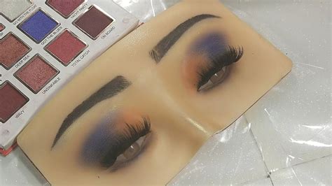 Orange And Navy Blue Eye Makeup Tutorial Makeuptutorial Youtube