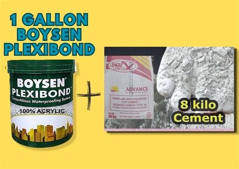 Boysen Plexibond ️ B 7760 ️ 1 Gallon ️ Cementitous Water Proofing ️