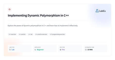 Mastering Dynamic Polymorphism In C Labex