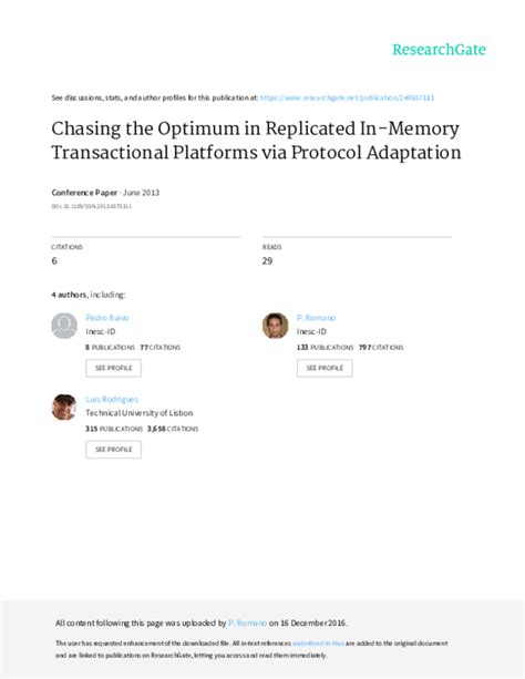 Pdf Chasing The Optimum In Replicated In Memory Transactional