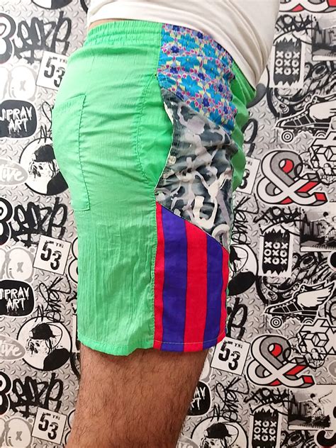 Neongrüne Shorts 80er Herren Badeh Shorts Herren Strand Shorts Etsy