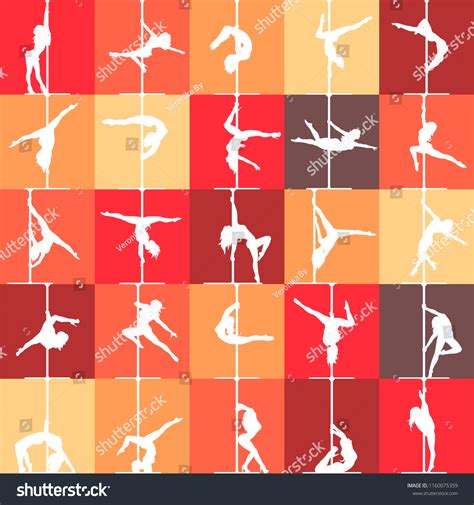 Flat Style Pole Dance Pole Fitness Stock Vector Royalty Free