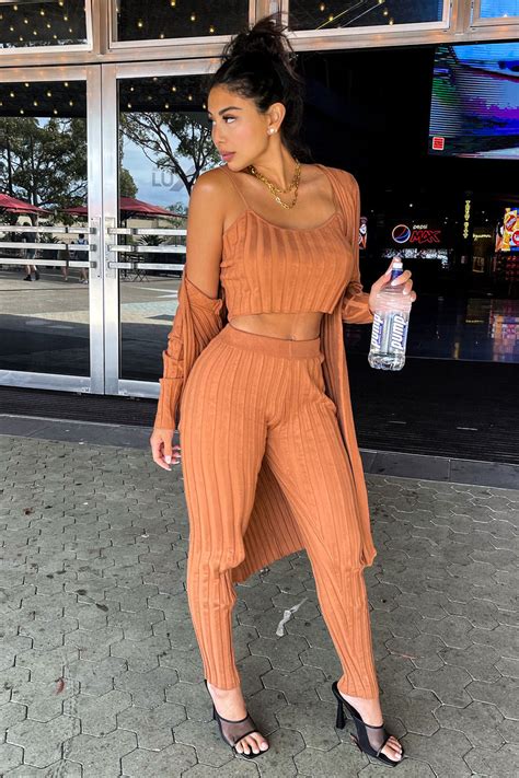 Shes All That 3 Piece Sweater Legging Set Rust Fashion Nova
