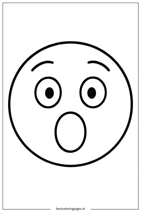चकित इमोजी कलरिंग पेज मुफ्त प्रिंट करने योग्य Bestcoloringpages Ai