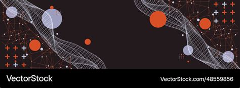 Abstract Background With Wireframe Waves 3d Vector Image