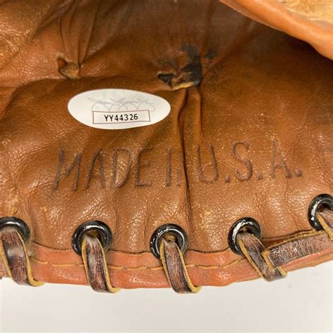 Ted Williams Signed 1950s Wilson Game Model Baseball Glove Jsa Coa