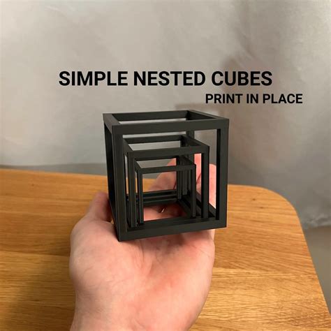 3d Printer Files 3mf File Simple Nested Cubes Creality Cloud