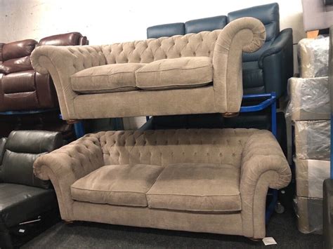 NEW EX DISPLAY BARKER AND STONEHOUSE CHESTERFIELD SEATER SOFAS SOFA Off RRP