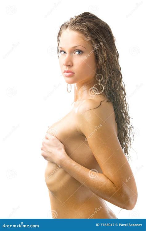 Brown Hair Stock Image Image Of Makeup Gaze Isolated