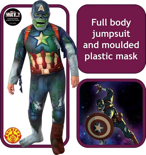 Rubies Official Disney Plus What If Zombie Captain America Deluxe Teen