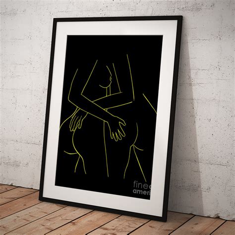Lesbian Hugging Print Lgbtq Art Lesbian Wall Art Lgbt Print Naked