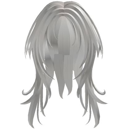 White Layered Wolf Cut Hair Roblox