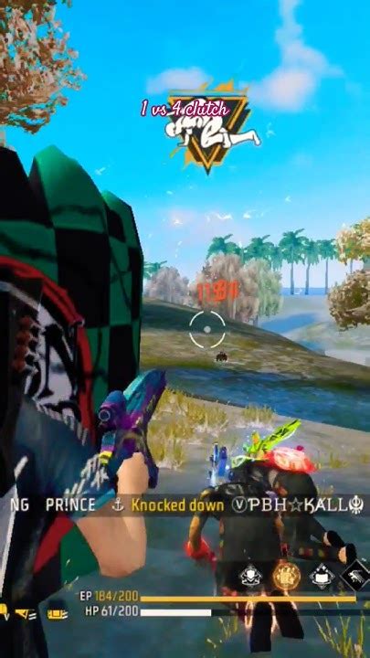 1 V 4 Clutch 🤯😱 Freefireshorts Shortsfeed Shorts Freefire