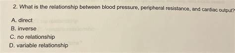 Solved What is the relationship between blood pressure, | Chegg.com