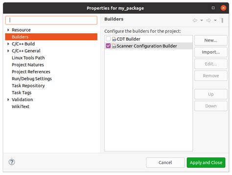 Building A Package With Eclipse Ros Documentation Humble