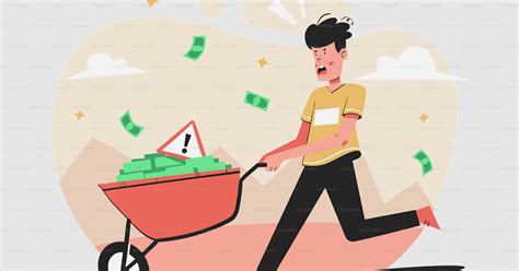 돈이 가득 든 손수레를 밀고 있는 남자 벡터 Unsplash의 벡터 이미지