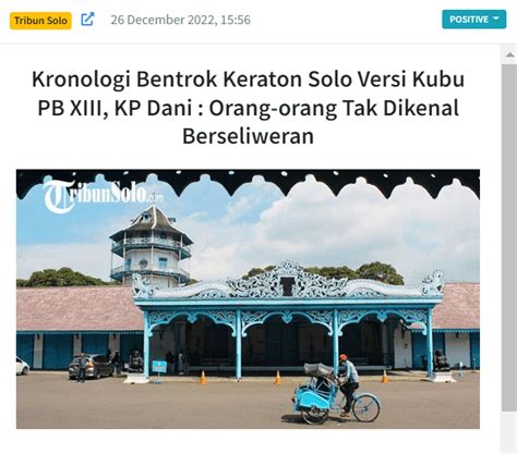 Konflik Keraton Solo Dari Sudut Pandang Pemberitaan Media And Warga