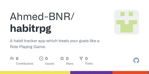 Github Ahmed Bnrhabitrpg A Habit Tracker App Which Treats Your