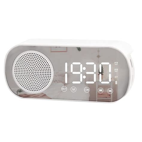 Led Digital Alarm Clock With Fm Radio And Bluetooth Speaker 3 Levels