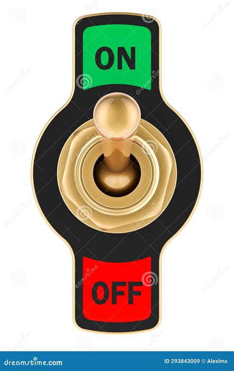 Toggle Switch On 3d Rendering Stock Illustration Illustration Of