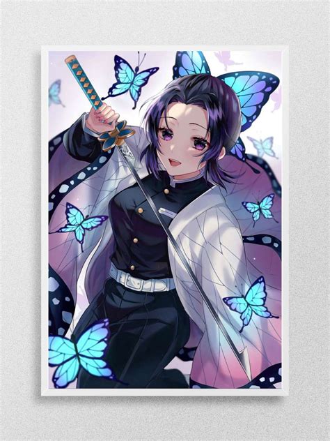 Demon Slayer Shinobu Kocho Anime Poster Çerçevesiz Yüksek Kalite Anime