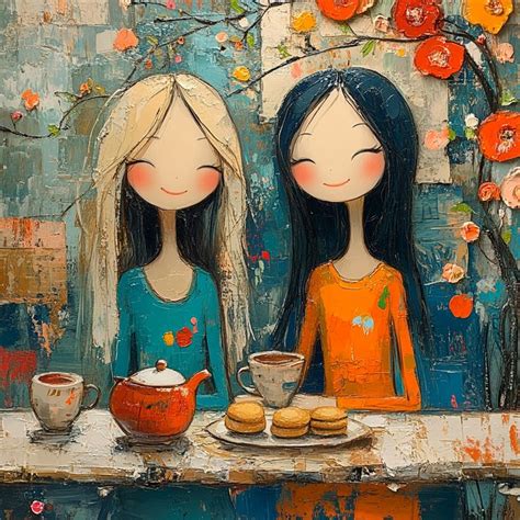 Девушки подружки пьют чай In 2025 Gb Bilder