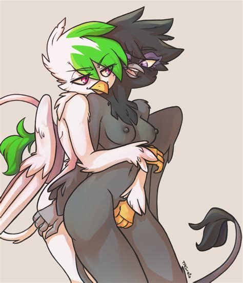 Rule 34 Anthro Ass Avian Breasts Butt Grab Claws Duo Embrace Female