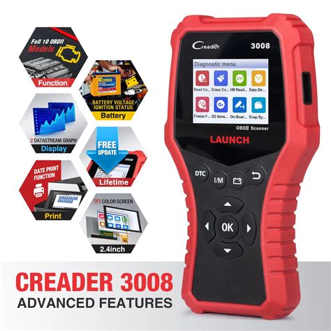 Launch Obd Scanner Obdii Auto Diagnostic Tool Cr Reads Live Pcm Data Stream Check Engine