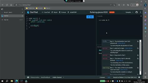How To Create A Function Inside The Main Function In Dart Youtube
