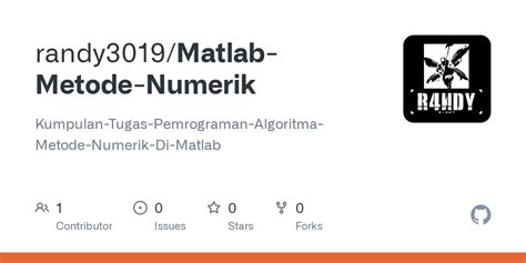 Github Randy3019 Matlab Metode Numerik Kumpulan Tugas Pemrograman Algoritma Metode Numerik Di