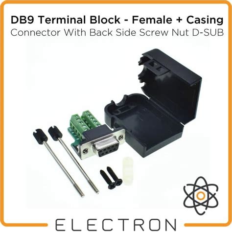 Jual Db9 Terminal Block Female Casing Header Adapter Rs 232 Rs232