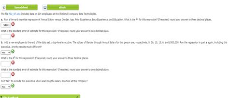 Solved The File P02 07 Xlsx Includes Data On 204 Employees Chegg