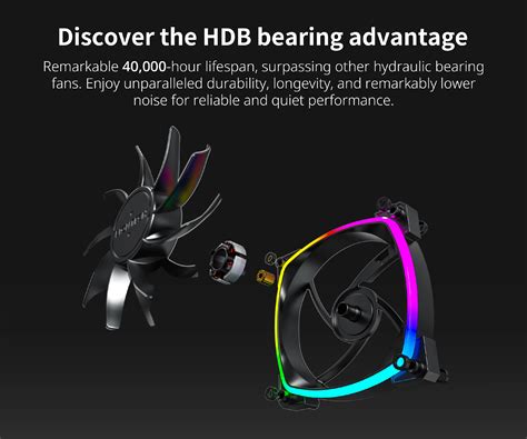 Montech Rx120 Pwm Reverse Fan 120mm Argb Black English