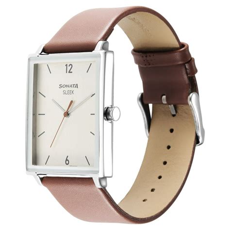 Buy Sonata Rectangular Dial Analog Watch For Men7148sl02 Online