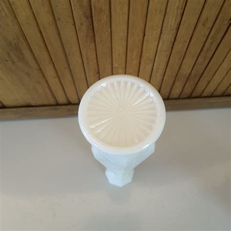 Vintage Milk Glass Bud Vase Diamond Pattern Octagonal 8 Sided Etsy