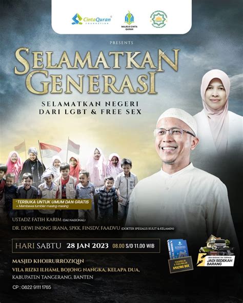 Selamatkan Generasi Selamatkan Negeri Dari Lgbt Dan Free Sex Masjid Khoirurroziqin