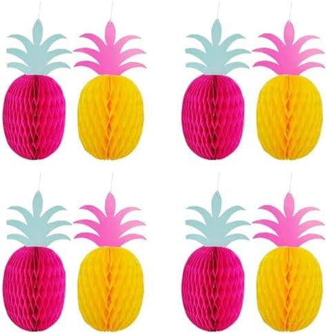 Amazon Blulu 6 Pieces 14 Inch Pineapple Honeycomb Centerpieces