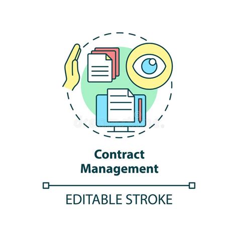 Contract Management Concept Icon Stock Vector Illustration Of