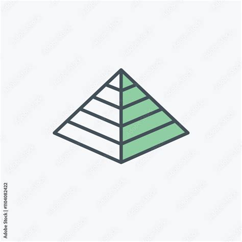 Pyramid Chart Structure Divided Pyramid Illustrates Hierarchy Levels