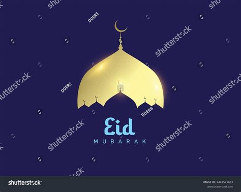 Eid Mubarak Islamic Background Template Vector Stock Vector Royalty