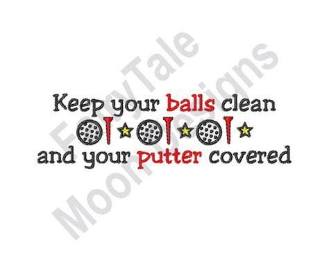 Keep Your Balls Clean And Your Putter Covered Machine Embroidery Design