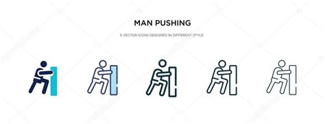 Man Pushing Vector Art Stock Images Depositphotos