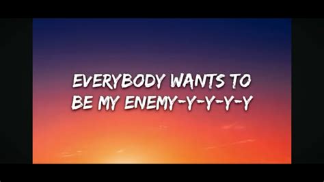 Imagine Dragons Enemy Lyrice Youtube